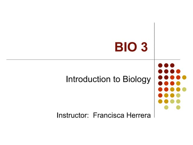 Lesson 1 Introduction to Biology | PDF