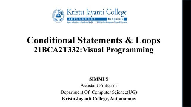 Conditional Statements And Loops Pdf Programming Languages Computing