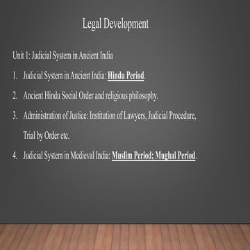 Judicial System in Ancient and Medieval India | PPTX