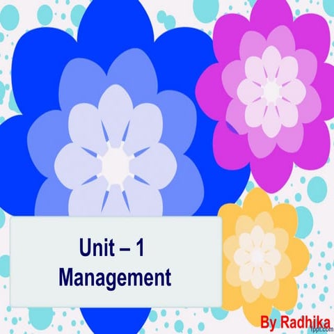 Unit 1 management | PPT
