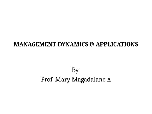 Nature of organization & management | PPT