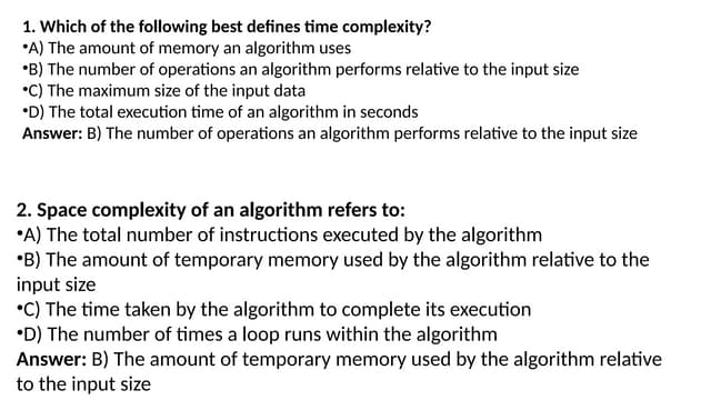 UNIT 1 MCQ.pptxdesign analysis and algorithms | PPTX | Programming ... UNIT 1 MCQ.pptxdesign analysis and algorithms | PPTX | Programming ...