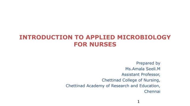 unit -1 of Microbiology and Introduction | PPTX