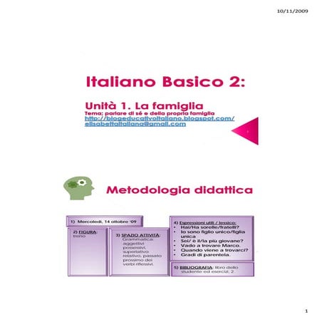 Slides English for Italian Lesson 4 | PPTX
