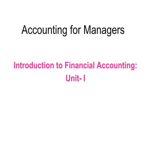 Accounting Fundamentals | PPT