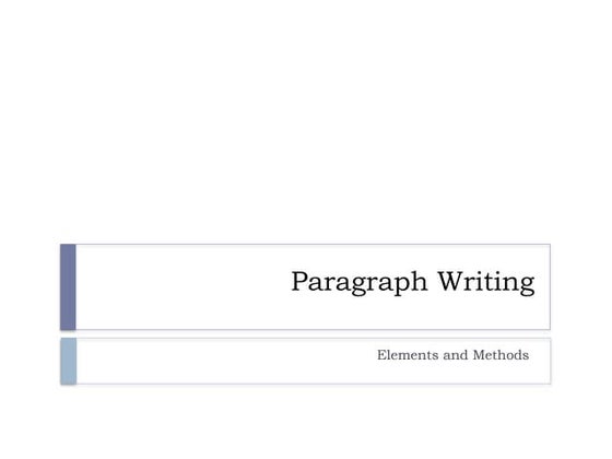 The expository paragraph | PPT