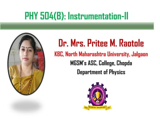 Characteristics of Measuring instruments | PPT