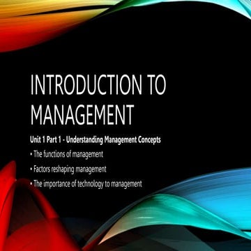 Unit 1 Part 2- Introduction to management (1).pptx