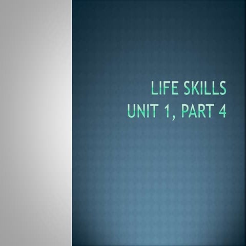 Unit 1, part 4 time management | PPT