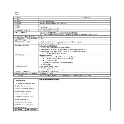 Unit 1 poem watching a bumble bee | PDF