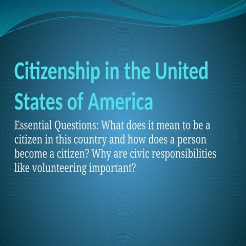 Introduction to Civics and Community engagement | PPTX