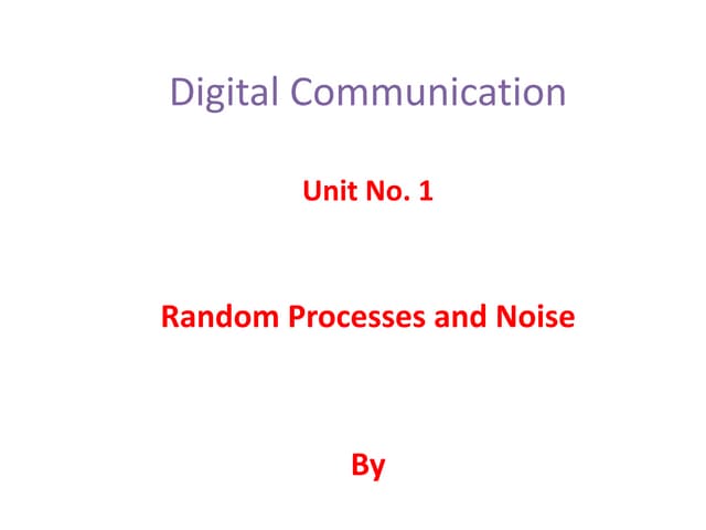 probability Chapter Four-Random_Processes.ppt