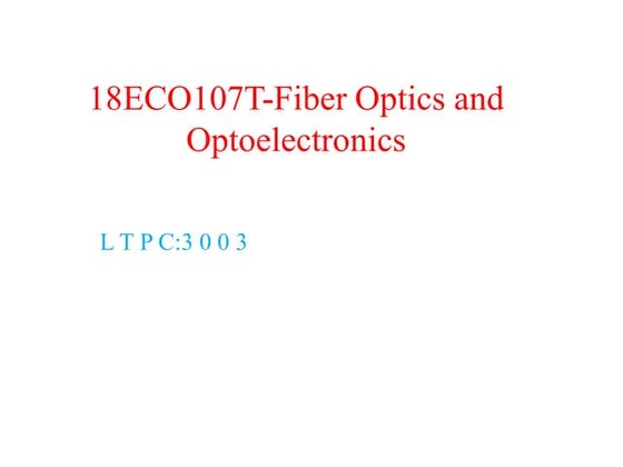 Components of Optical Fiber Communication System | PPT