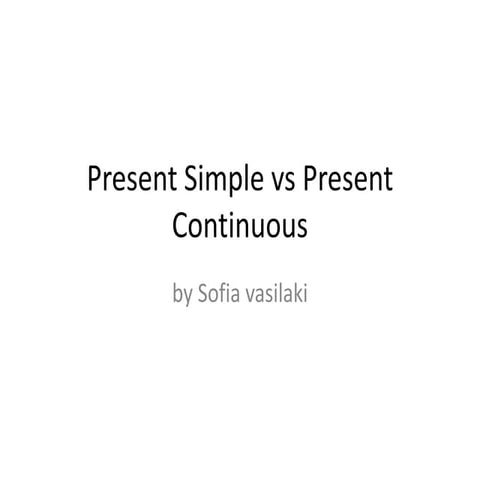 Unit 1 present simple vs present continuous | PPTX