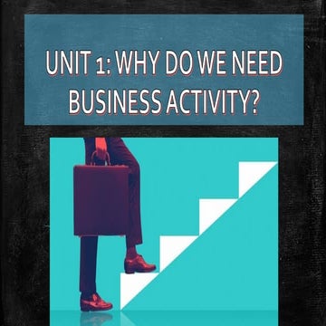 Unit 1 purpose of business activity Business IGCSE | PDF