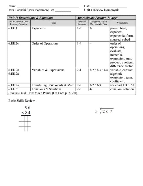 Unit 6 lesson 3 dividing mixed numbers | PDF