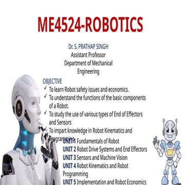 Introduction to Robotics and its basics | PPTX