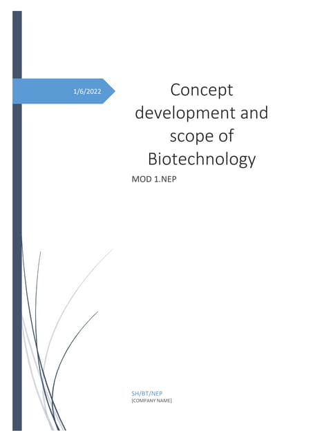 Introduction to biotechnology | PPTX