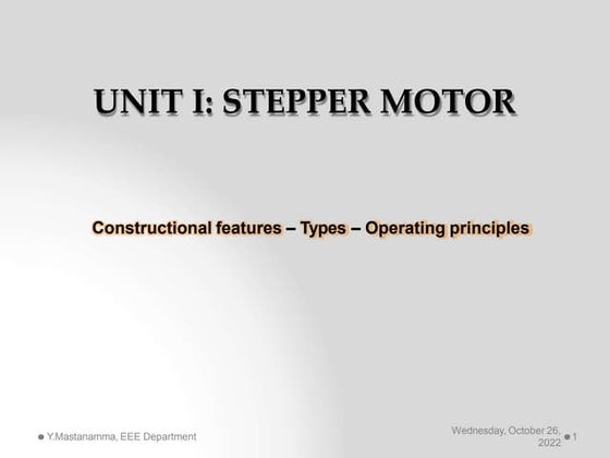 Setpper Motor | PPT