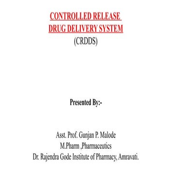 Controlled drug delivery system | PPTX