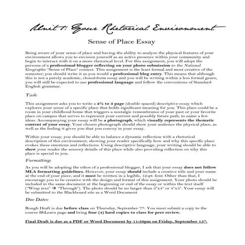 Dryden_Unit1_SenseofPlaceEssay_AssignmentInstructions | PDF