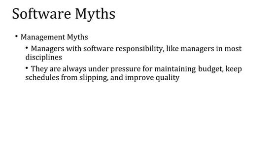 Software Myths Software Engineering Notes Ppt