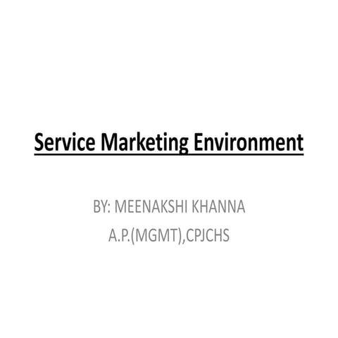 service marketing environment | PPT