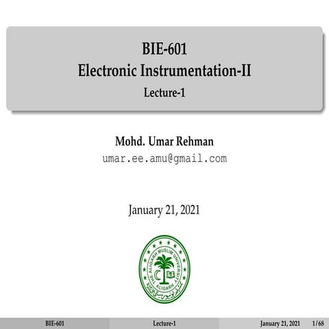 BIE-601_Unit-1 | PDF | Physics | Science