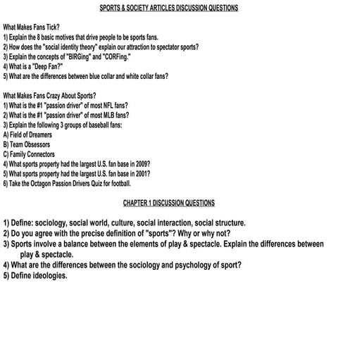 Sociology of sports | PPTX