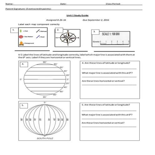 Unit 1 study guide | DOCX