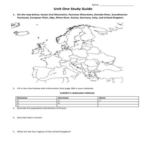 Unit 1 Study Guide For Test | DOC