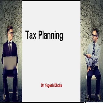 Tax Planning for beginners in personal finance | PPT