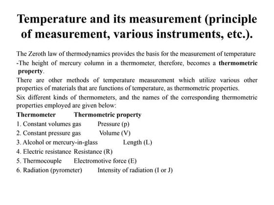 Filled System Thermometers | PPTX