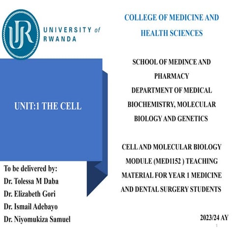 Introduction to Cell biology | PPTX