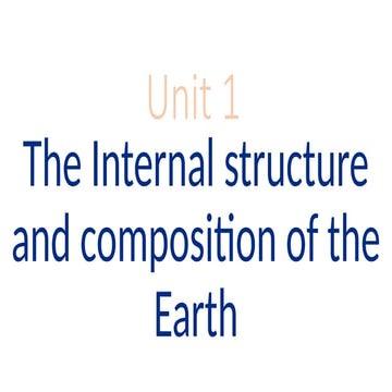 Internal Structure of Earth | PPTX