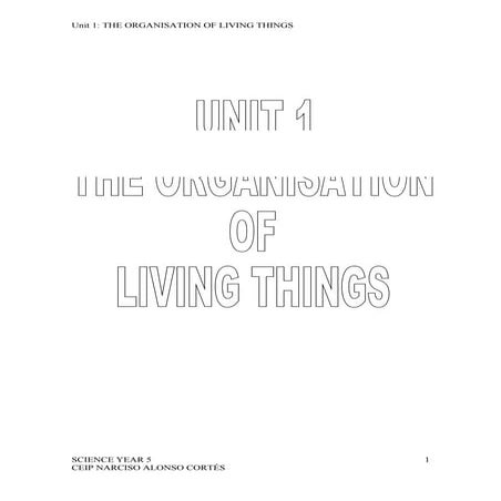 Unit 1 The Organisation Of Living Things | DOC