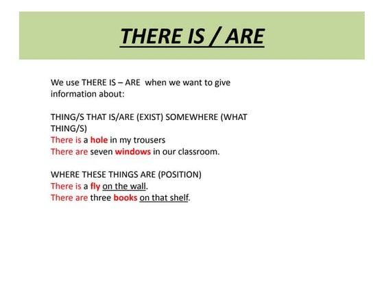 There is/ there are | PPTX