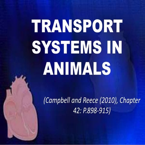 Unit 1 transport systems in animals | PPTX