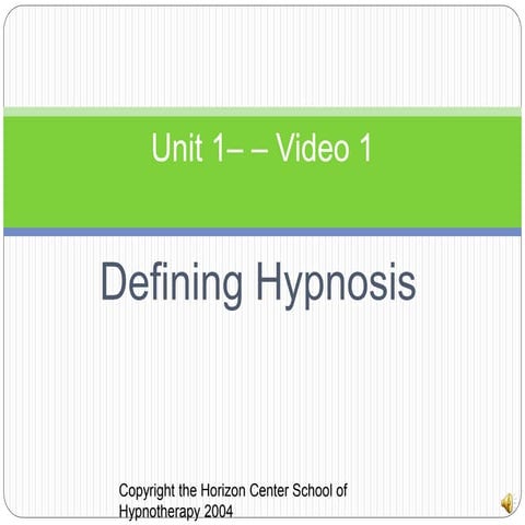 defining hypnosis | PPT