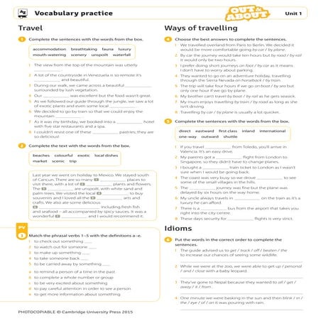Unit 1 vocabulary practice | PDF