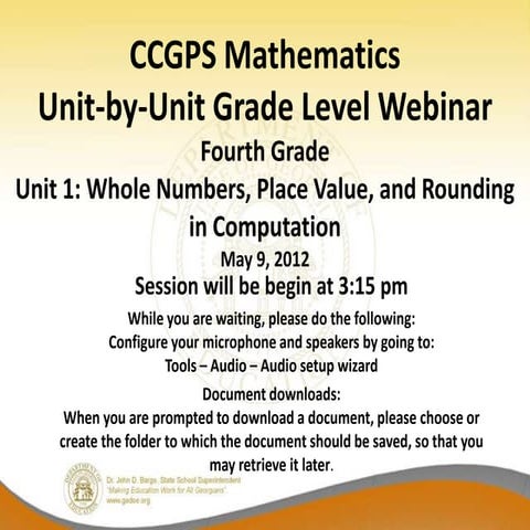 Unit 1 Webinar Slides | PPTX | Educational Assessment | Education