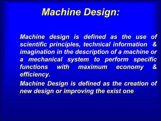 machine design Introduction unit-1 | PPTX | Physics | Science