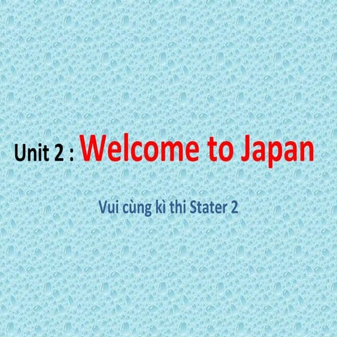 Unit 2.1 starters2 | PPT