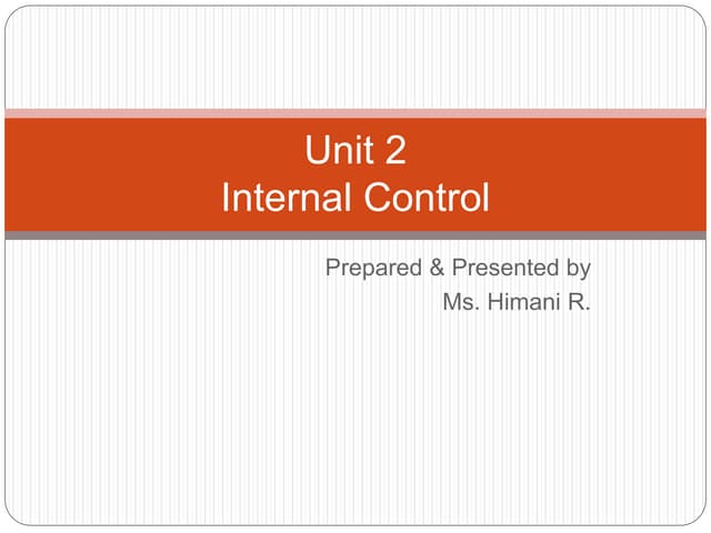 Internal control system | PPTX