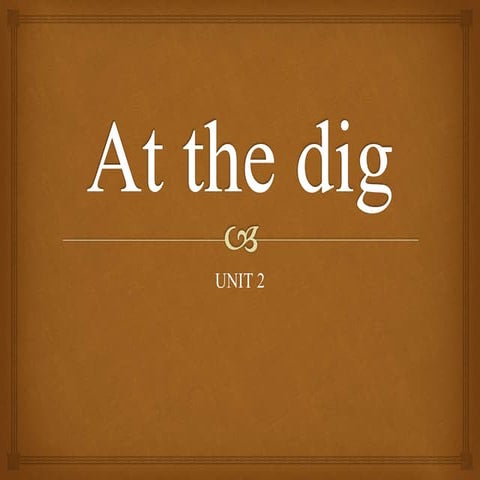 AT THE DIG | PPTX