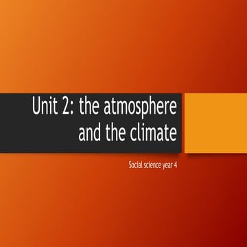Unit 2 weather and climate | PPTX