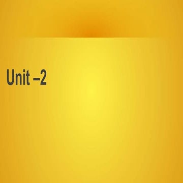 Unit 2 | PPT