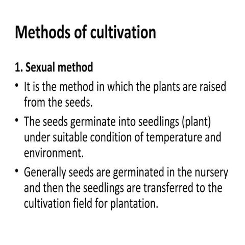 plant cultivation | PPT