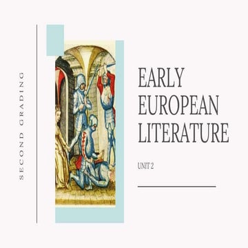 Early European Literature | PPTX