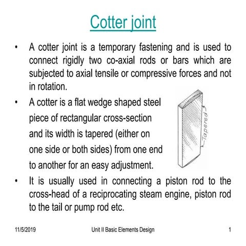 Cotter joint pptx | PPT